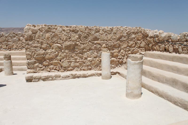 Synagogue Ruins, Masada, Israel Stock Photo - Image of climb, roman ...