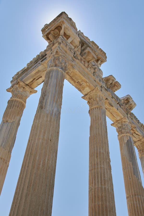 Ruins of the Temple of Apollo in the Ancient City of Side, Turkey ...