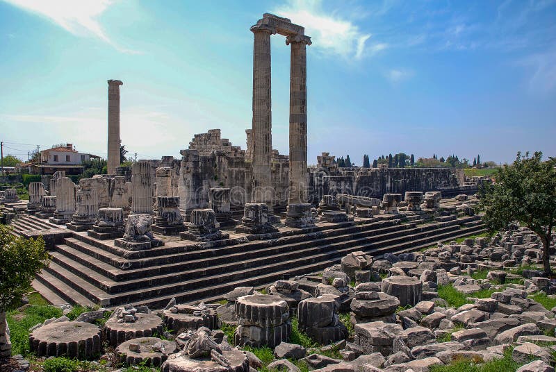 Ruins of the Temple of Apollo in Didyma, Turkey Stock Image - Image of ...
