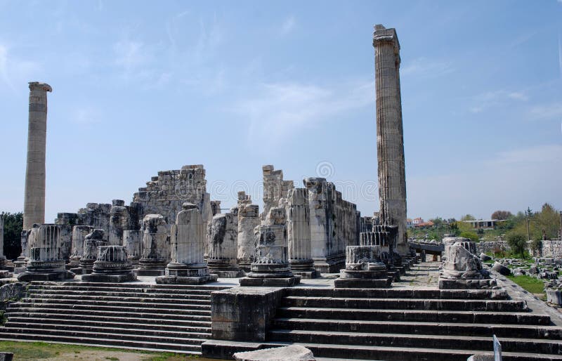 Ruins of the Temple of Apollo in Didyma, Turkey Stock Image - Image of ...