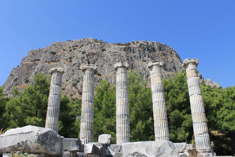 The Ruins of the Temple of Athena Stock Image - Image of ancient ...