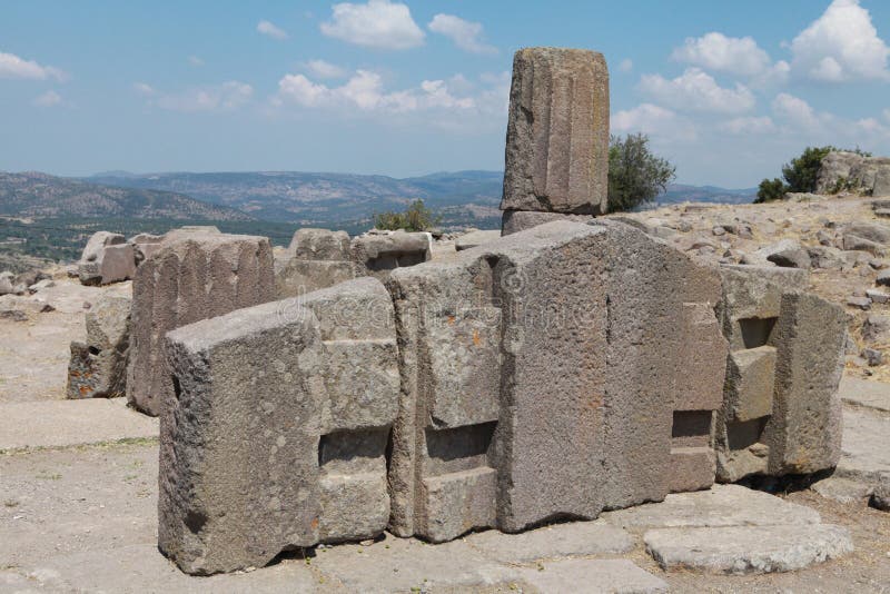 RUINS of the TEMPLE of ATHENA in ASSOS, CANAKKALE. Stock Photo - Image ...