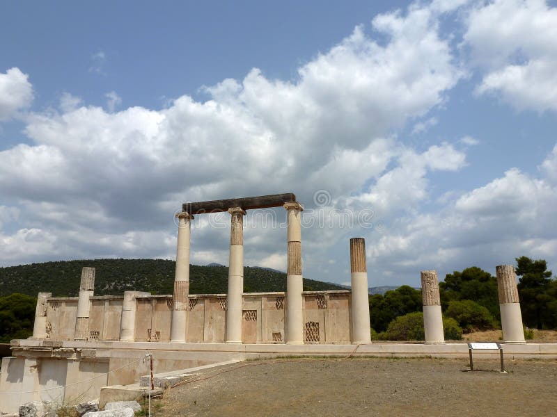 An ancient Greek portico stock image. Image of ruins - 62552931