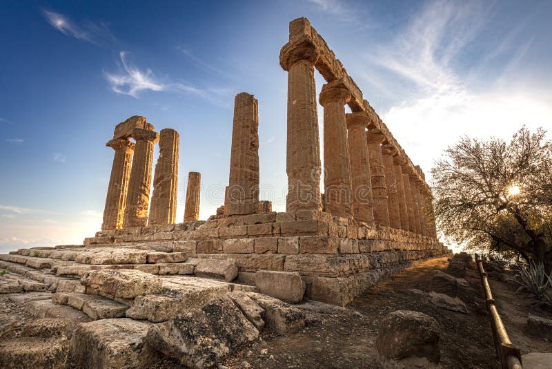 Ruins of a Temple in the Valley of the Temples Stock Photo - Image of ...