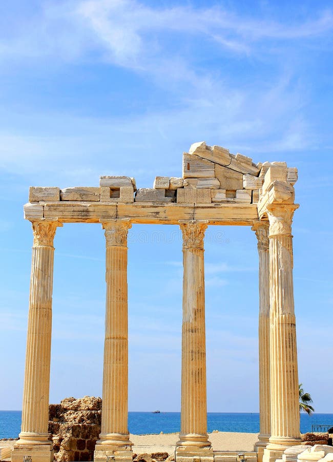 The Ruins of the Temples of Apollo and Athens in Side. the Second ...