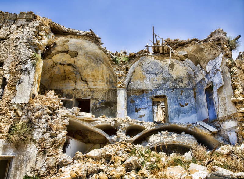 Ruins after the Terrible Earthquake of Poggioreale, Sicily Stock Photo ...