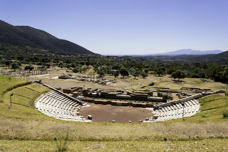 Ancient Messini Ruins, Messinia, Greece Stock Photo - Image of historic ...