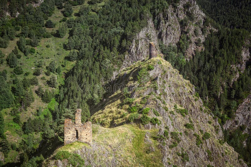 Ruins of the Tor Castle in the Pyrenees Stock Photo - Image of ...
