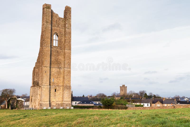 Ruins of Trim castle tower stock photo. Image of trim - 136526374