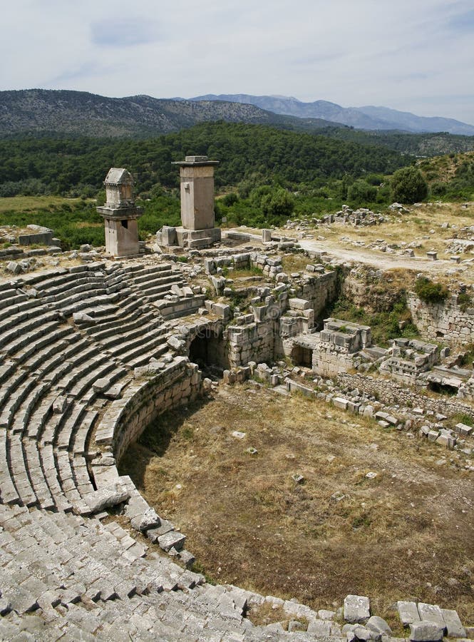 Ruins of Xanthos stock image. Image of amphitheater, hellenic - 38772887