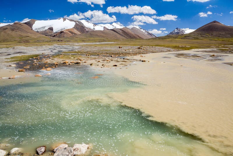 Ruisseaux Boueux Et Purs Confluenced Photo stock - Image du roche ...