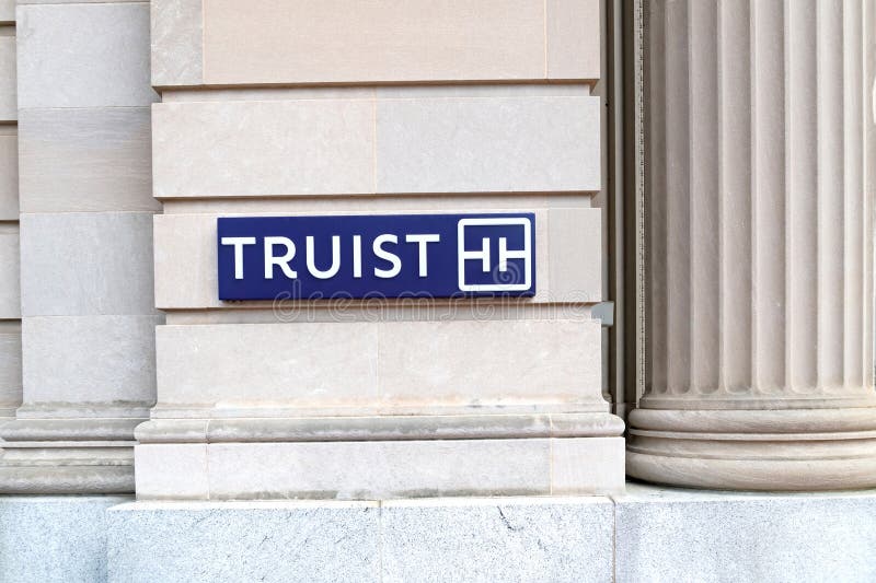 Truist Bank Emblem on a Column of the Building Editorial Photo - Image ...