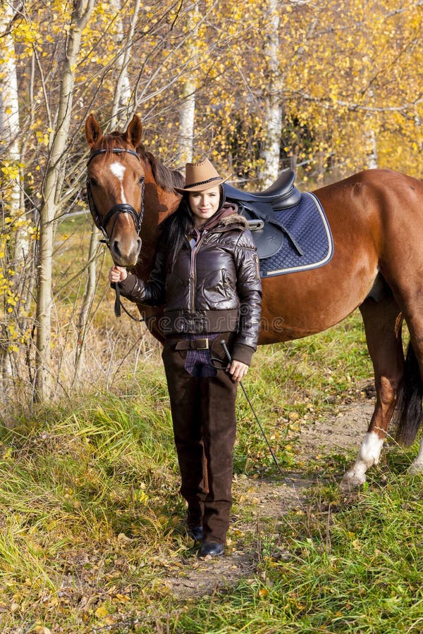 Ruiter met een paard stock afbeelding. Image of volwassen - 25166071