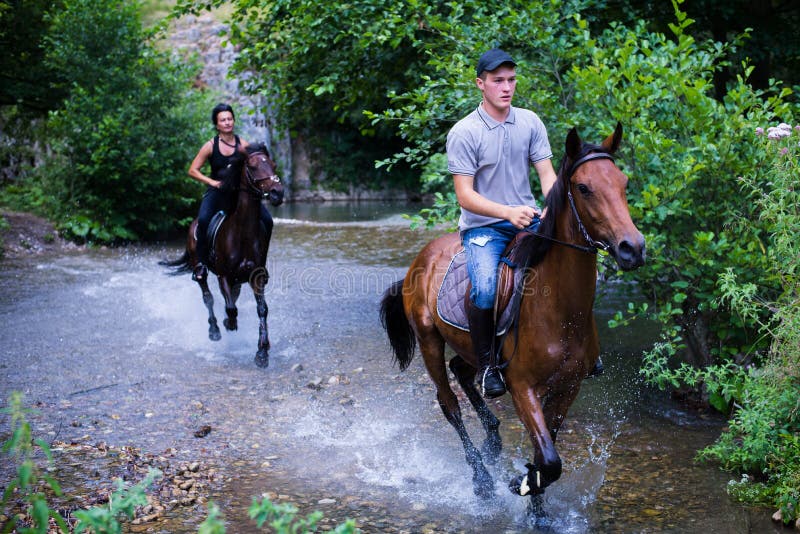 Ruiter op een paard stock afbeelding. Image of lengte - 103130847