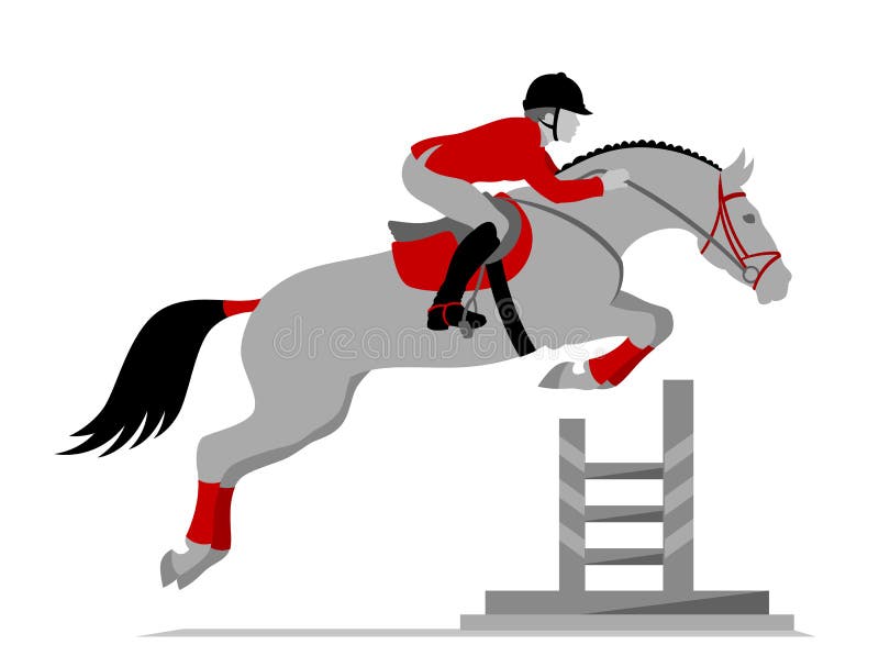 Het springen paard vector illustratie. Illustration of tekening - 28065061