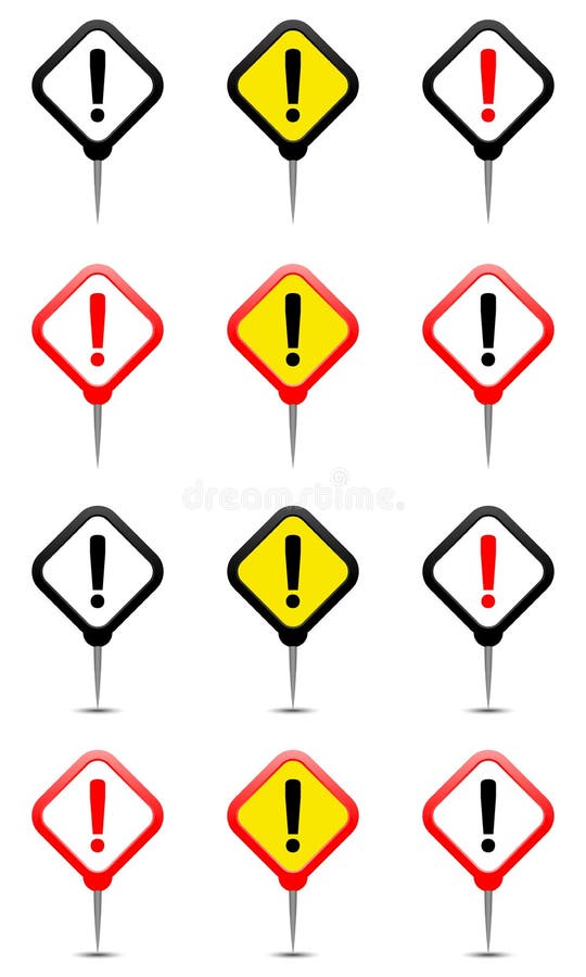Ruitspeld Met Uitroepteken, Uitroepteken Vector Illustratie ...