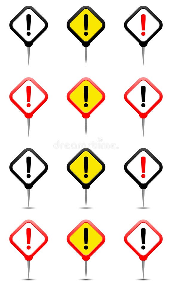 Ruitspeld Met Uitroepteken, Uitroepteken Vector Illustratie ...