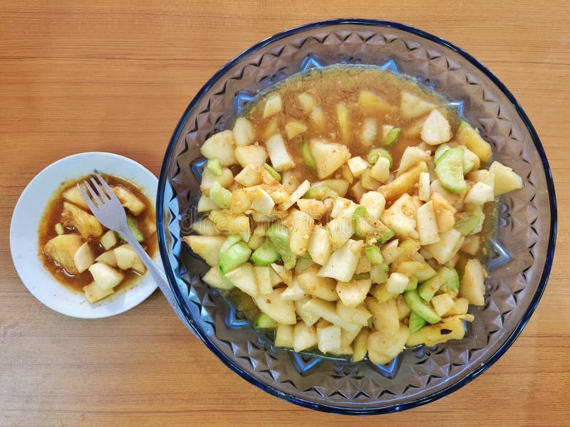 Rujak is a Mixture of Fresh Fruit with Peanut Sauce. Stock Image ...