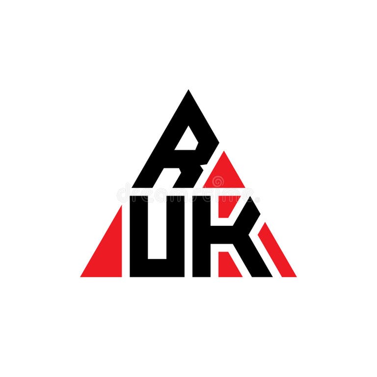 RUK Triangle Letter Logo Design with Triangle Shape. RUK Triangle Logo ...