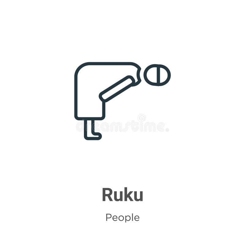 Ruku Outline Vector Icon. Thin Line Black Ruku Icon, Flat Vector Simple ...