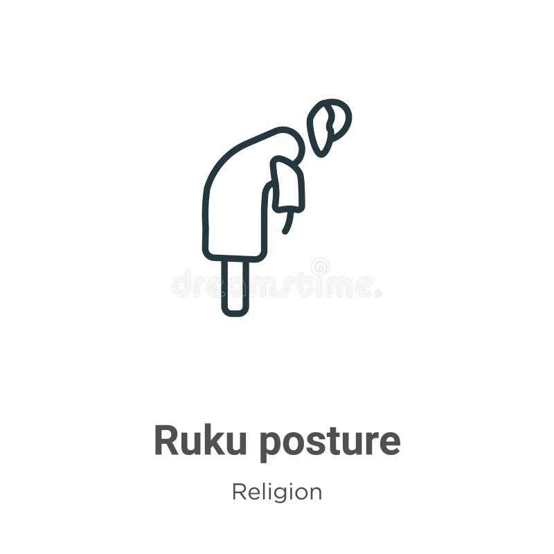 Ruku Posture Icon in Different Style Vector Illustration. Two Colored ...