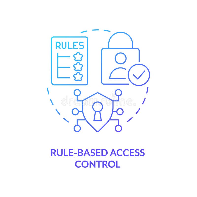 Rule-based Access Control Blue Gradient Concept Icon Stock Vector ... Rule-based Access Control Blue Gradient Concept Icon Stock Vector ...