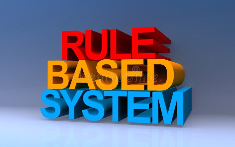 Rule Based System Traffic Sign on Blue Sky Stock Illustration ...