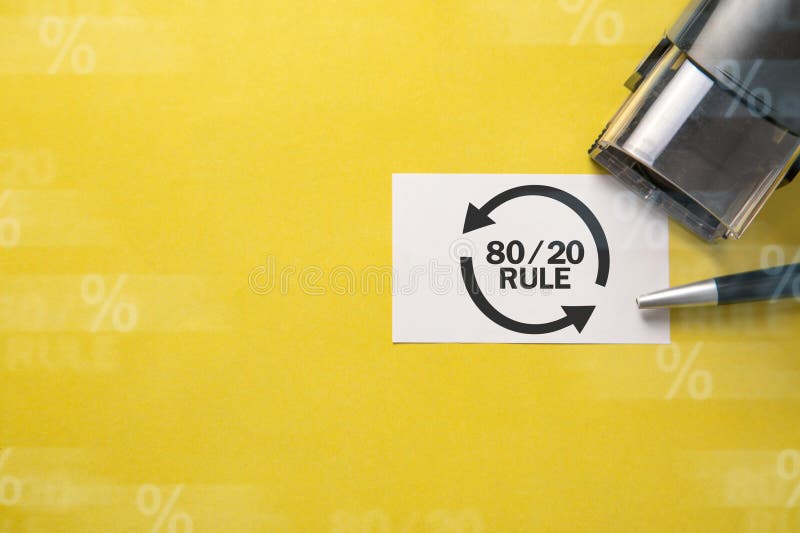 80 20 Rule. Concept for Pareto Principle Stock Illustration ...