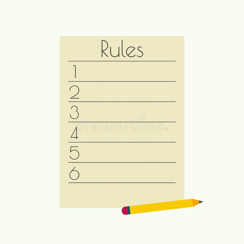 Rule list stock vector. Illustration of document, policy - 53373915