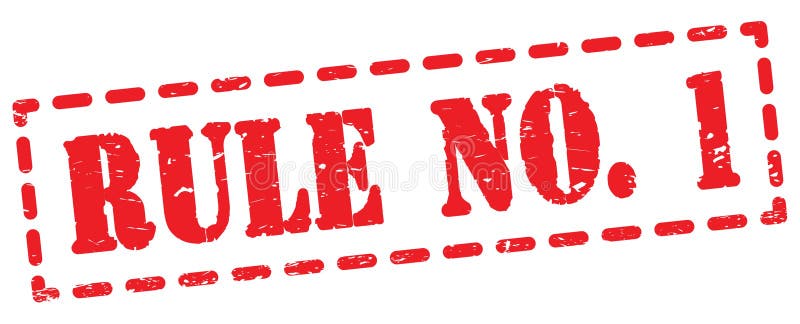 RULE NO. 1 Text Written on Red Stamp Sign Stock Illustration ...