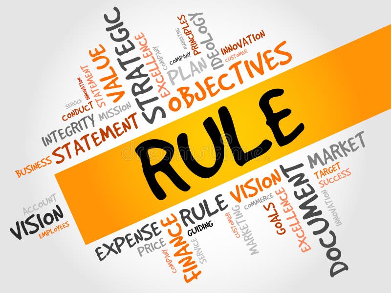 Rule word cloud stock illustration. Illustration of background - 201816291