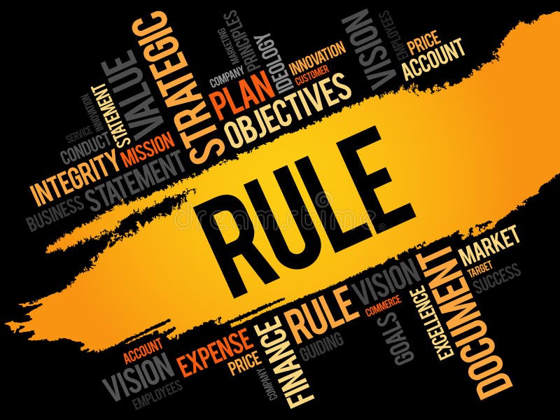 Rule word cloud stock illustration. Illustration of authority - 200307632