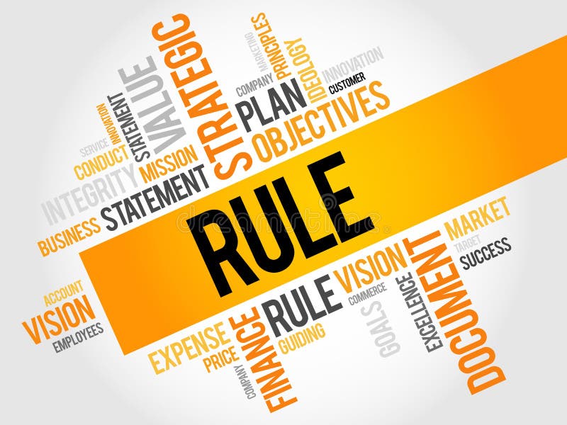 Rule word cloud stock illustration. Illustration of collage - 200192385