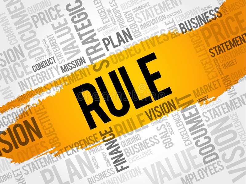 Rule word cloud stock illustration. Illustration of authority - 200307632