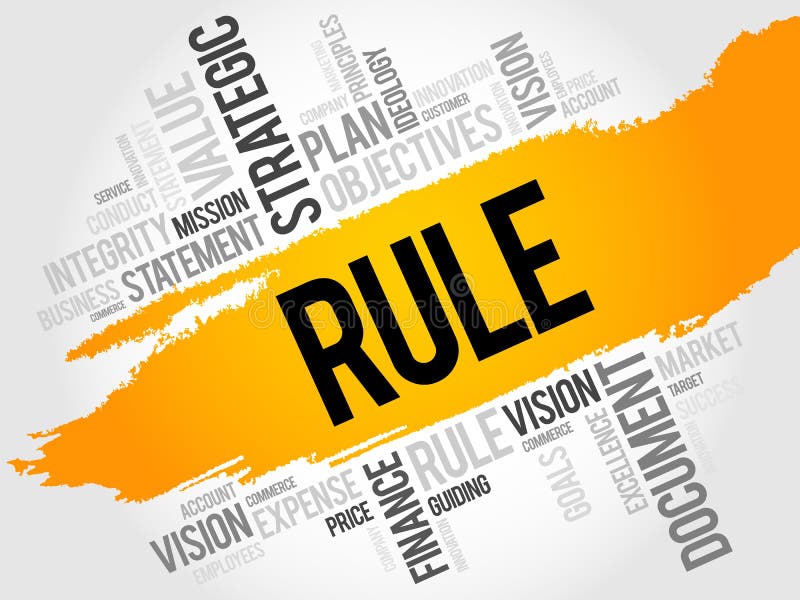 Rule word cloud stock illustration. Illustration of authority - 200307632