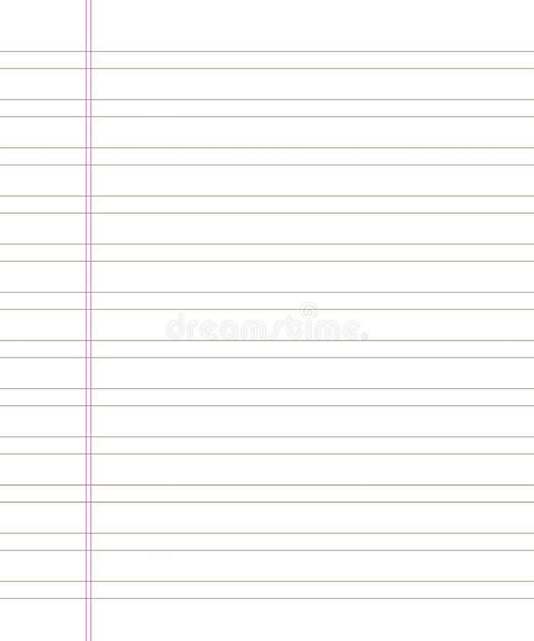 Ruled notebook paper stock vector. Illustration of lined - 41791936