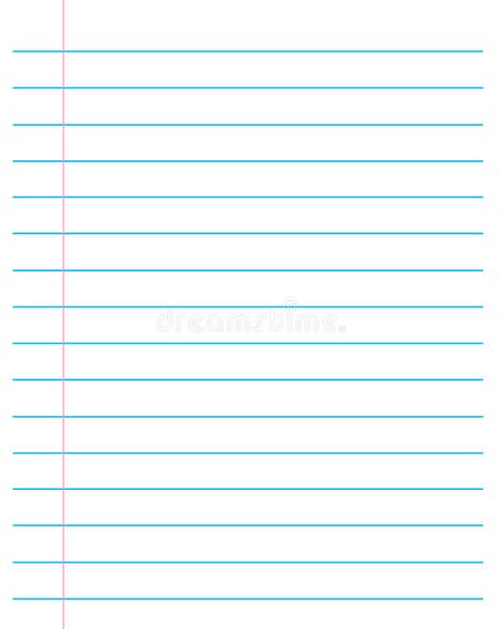 Ruled paper / Lined page stock vector. Illustration of notes - 8391054