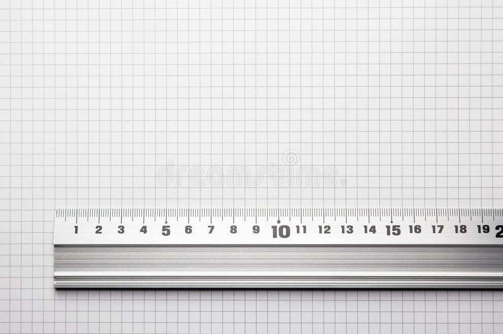 Ruler Aligned To a Scaled Paper Stock Image - Image of matrix, measure ...