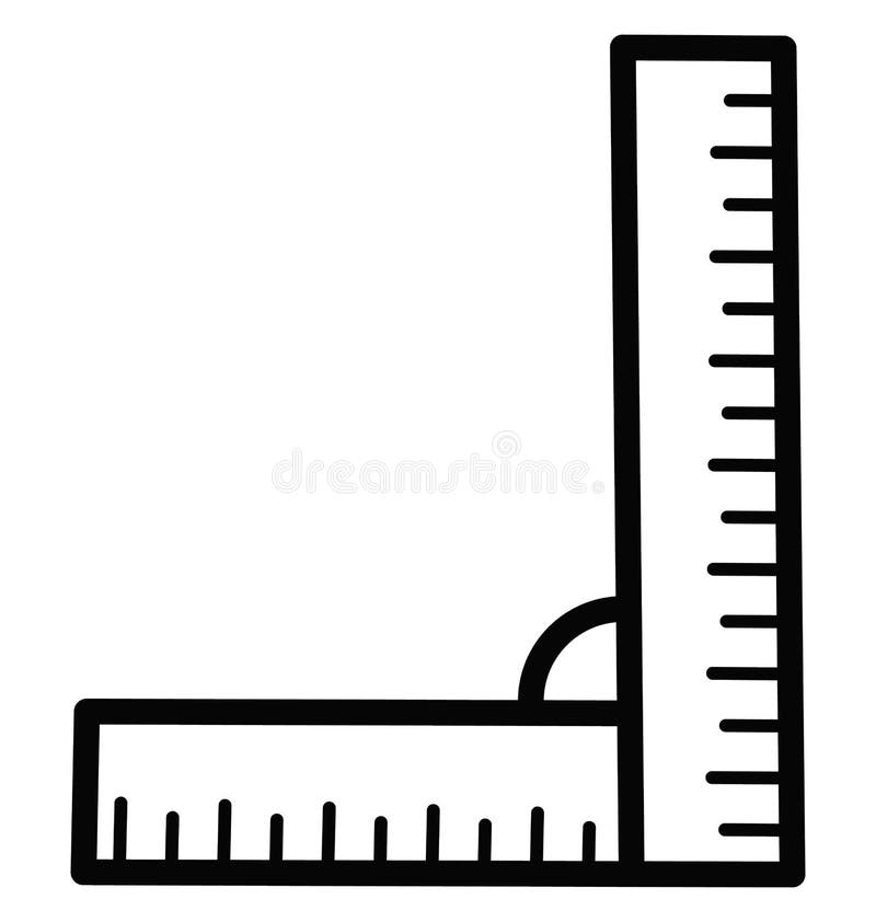 Ruler, Angle Isolated Vector Icon for Sewing and Tailoring Stock Vector ...