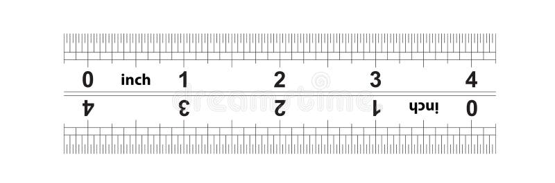Ruler 2 Inches. Metric Inch Size Indicator. Decimal System Grid Stock ...