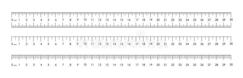 Ruler Blank Isolated. Measuring Tool. Ruler Graduation Template Stock ...