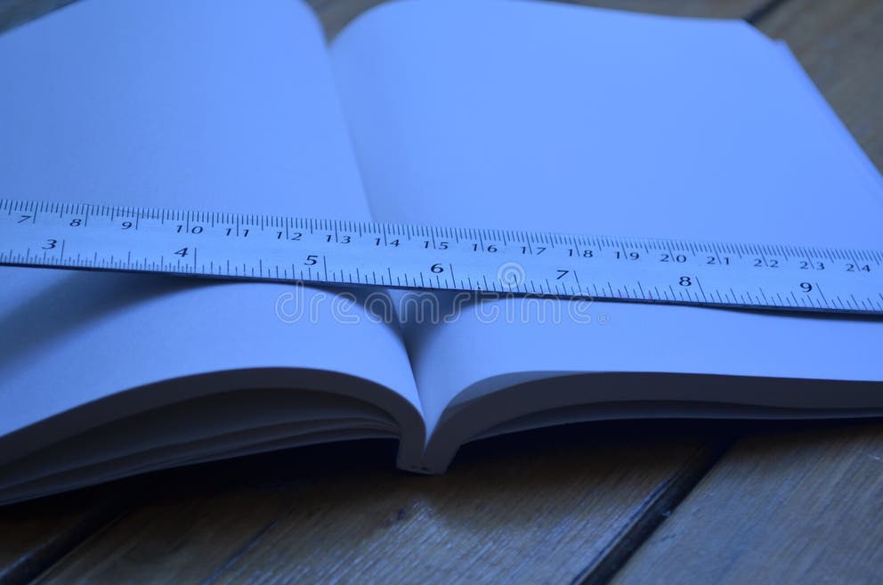 Ruler and Book. stock image. Image of wooden, photographed - 100844189