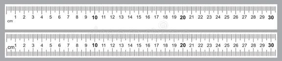 Set for Rulers 30 Cm. Precise Measuring Tool. Ruler Grid 300 Mm Stock ...