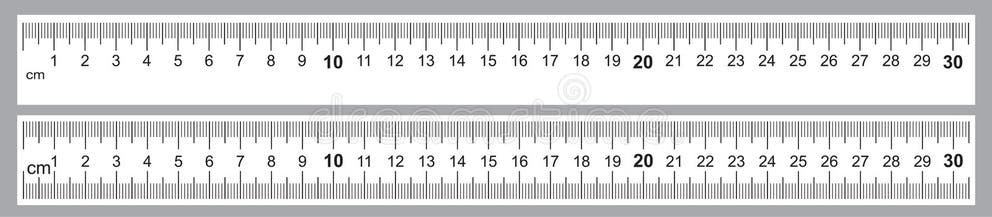 Set for Rulers 30 Cm. Precise Measuring Tool. Ruler Grid 300 Mm Stock ...
