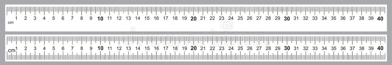 Metric Ruler. 200 Centimeters Metric Vector Ruler Stock Vector ...
