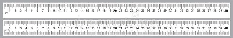 Set for Rulers 40 Cm. Precise Measuring Tool. Ruler Grid 400 Mm Stock ...