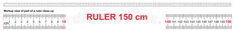 Ruler 150 Cm. Precise Measuring Tool. Ruler Scale 1,5 Meter. Ruler Grid ...