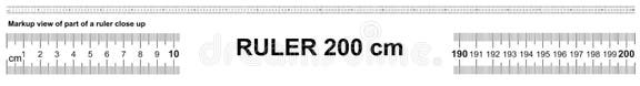 Ruler 200 Cm. Precise Measuring Tool. Ruler Scale 2,0 Meter Stock ...
