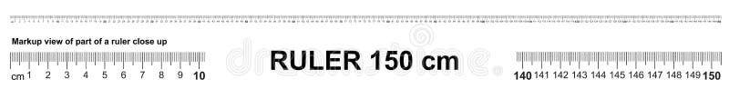 Ruler 150 Cm. Precise Measuring Tool. Ruler Scale 1,5 Meter. Ruler Grid ...