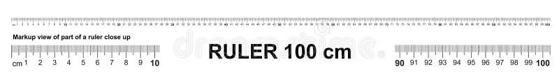 Ruler 100 Cm. Precise Measuring Tool. Ruler Scale 1 Meter. Ruler Grid ...